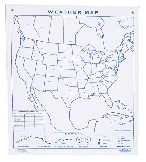 Printable Blank Weather Map