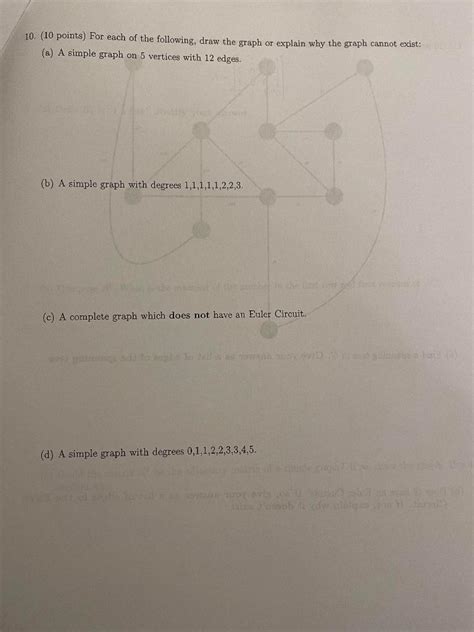 Solved 10 10 Points For Each Of The Following Draw The