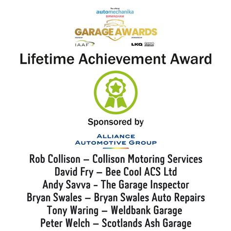 Mark Field On Linkedin Awards Achievement Workshop Garage Automotive