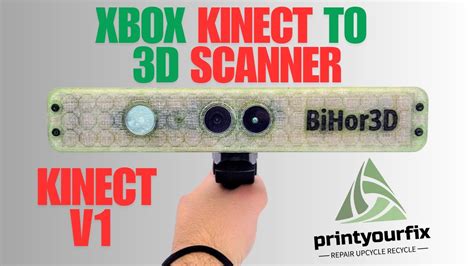 3d printed 3d scanner bihor3d 360 kinect xbox youtube