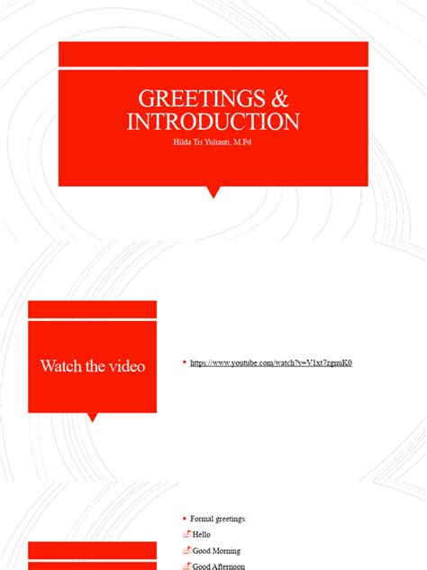 Greetings Introduction Autosaved Pdf
