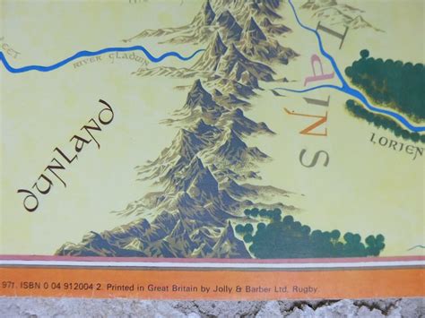 1977 Vintage Map Of Middle Earth Poster Jrr Tolkien By Etsy Uk