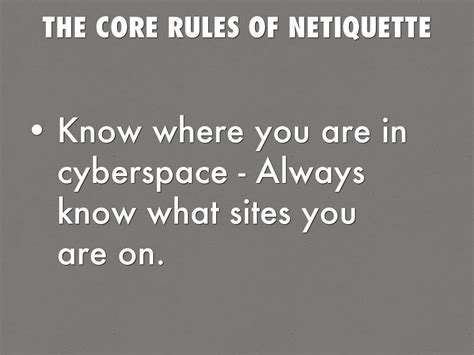 The Core Rules Of Netiquette By Eplants