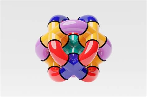 Premium Photo 3d Illustration Of A Colorful Node On White Background