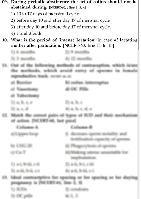SOLUTION Reproductive Health Class Th Ncert Line To Line Quiz Neet And Board Practice Test