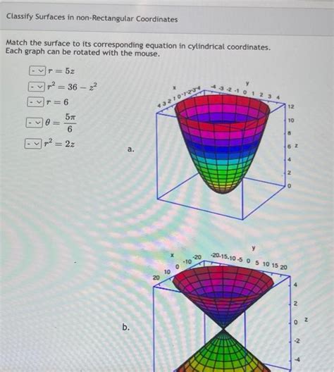 Solved Classify Surfaces In Non Rectangular Coordinates Chegg