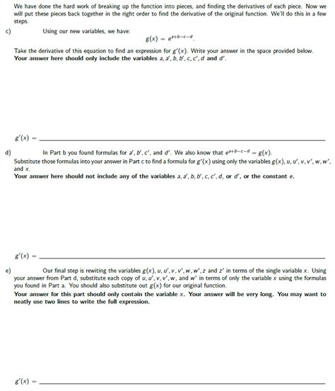 Solved Problem 1 Guided Derivative Calculation One Of The