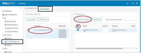 avamar how to install hotfix on avamar proxy using aui dell philippines