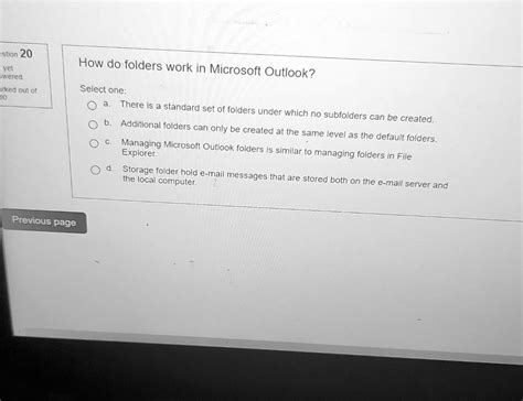 Solved Question 20 Yet Answered Marked Out Of 100 How Do Folders
