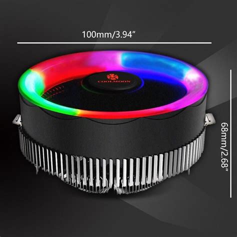 Coolmoon Q2 Rgb 3 Pin Cooling Fan Heatsink Compute Grandado