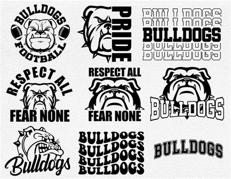 Bulldogs Svg Bundle Bulldogs Png Bundle Digital Files Cut Files