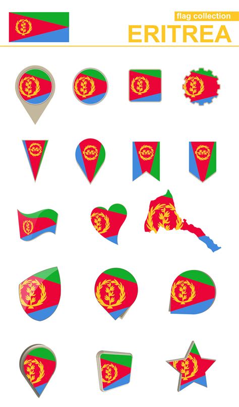 Eritrea Flag Collection Big Set For Design 45838031 Vector Art At