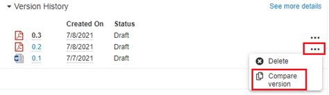How To Compare Two Versions Of A Document In Vault Promomats And