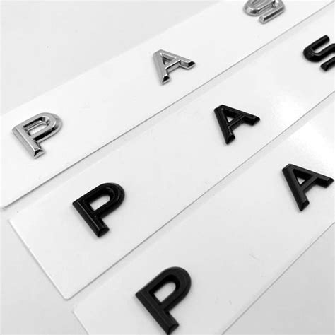 3d Font Letters Emblem For Vw Passat Car Styling Refitting Middle Trunk