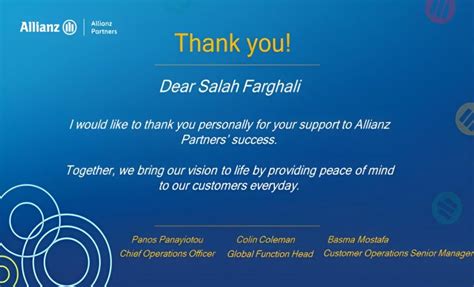 Salah Farghaly On Linkedin Appreciation Allianzpartners Grateful