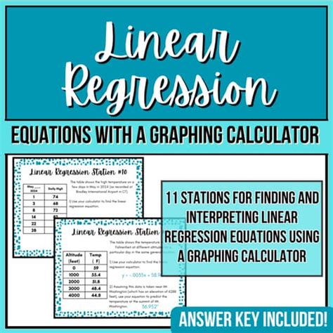 linear regression stations using a graphing calculator by math glow up