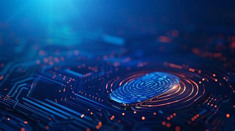 Cybersecurity Fingerprint Scan Digital Identity Biometric Authentication Premium Ai Generated