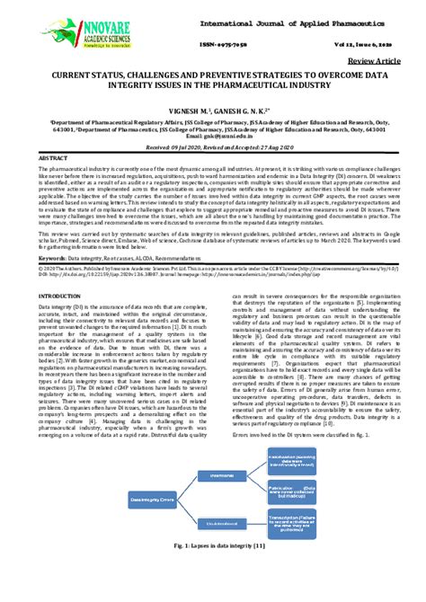 pdf current status challenges and preventive strategies to overcome