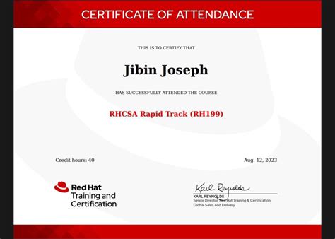 Jibin Joseph On Linkedin Rhcsa Rapid Track Rh1999 Ipsr Solutions Ltd Red Hat Dr Mendus Jacob