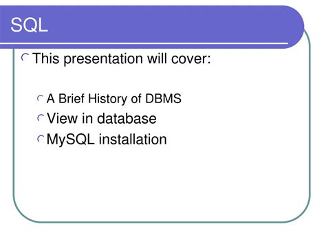 PPT SQL PowerPoint Presentation Free Download ID