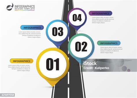 길 포인터가 있는 인포그래픽 디자인 템플릿입니다 벡터 0명에 대한 스톡 벡터 아트 및 기타 이미지 0명 개념 개념과 주제 Istock