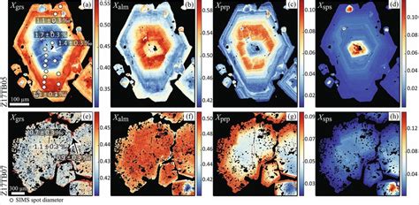 Representative Compositional Map Of Garnet From For The Mafic Fels