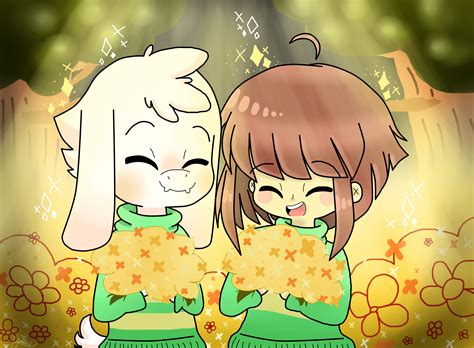 9 Asriel And Friskchara Ideas Chara Undertale Fanart Undertale