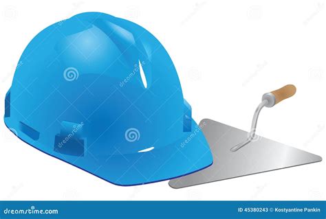 Helmet And Trowel Mason Stock Illustration Illustration Of Mason 45380243