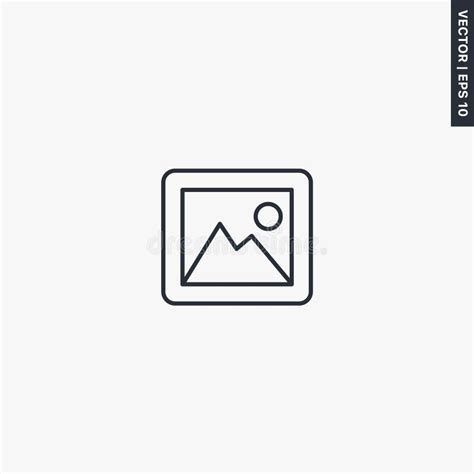 Image Icon Linear Style Sign For Mobile Concept And Web Design Stock Vector Illustration Of