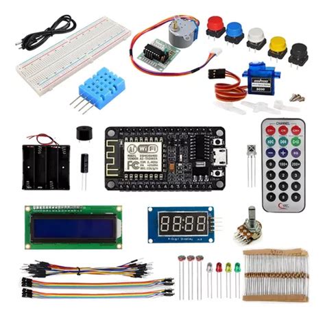 Kit Inicio Iot Wifi Con Esp8266 Placa Esp 12e Y 50 Component Envío Gratis