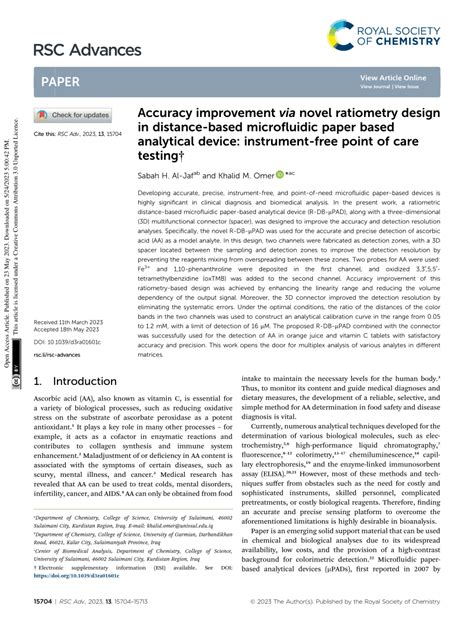 Pdf Accuracy Improvement Via Novel Ratiometry Design In Distance