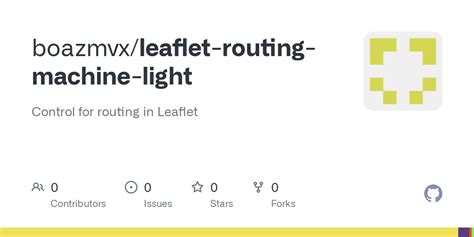 github boazmvx leaflet routing machine light control for routing in