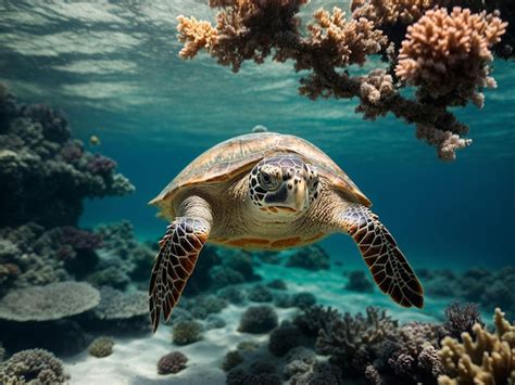 Premium Ai Image Ultrarealistic Photography Of Sea Turtles In Their