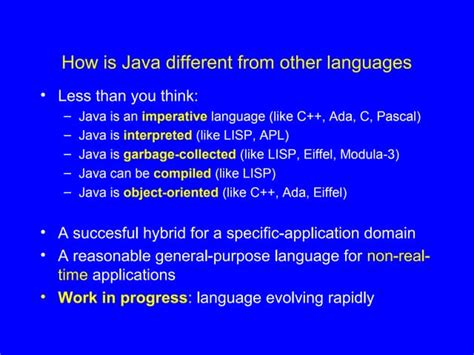 Basic Info On Java Intro Ppt