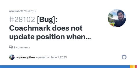 Bug Coachmark Does Not Update Position When Another Component