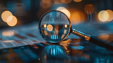 Premium Photo A Magnifying Glass Analyzing Financial Data Ai