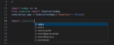 How To Setup Linter In Vscode For Pip Installed Isaacsim Isaac Sim Nvidia Developer Forums