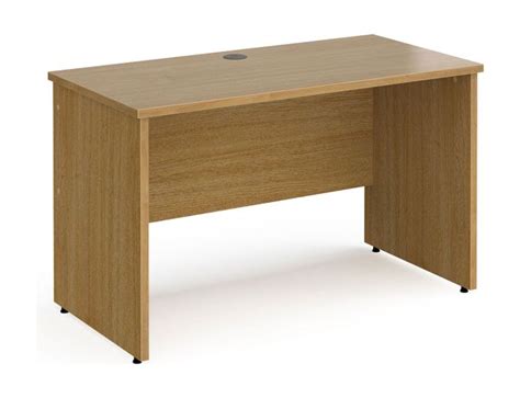 Next Day Delivered All Oak Panel End Narrow Rectangular Desk