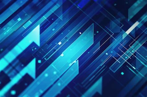 Abstract Blue Geometric Pattern For Technology Website Header Premium AI Generated Image