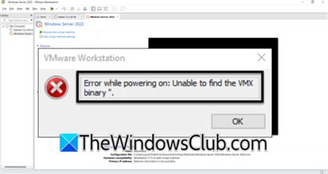 Vmware Unable To Find Vmx Binary Fix