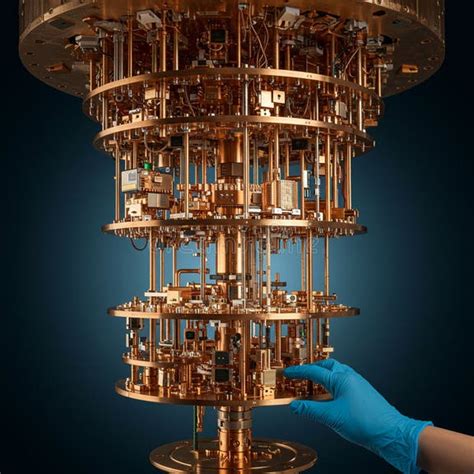 A Detailed Quantum Computing Component Is Showcased Featuring A Series