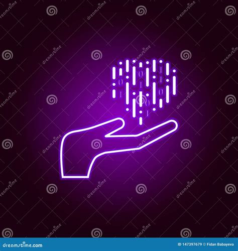 Hacker Crime Icon In Neon Style Can Be Used For Web Logo Mobile App Ui Ux Stock Vector