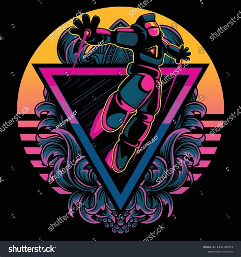 Flying Robot Vector Character Illustration Stock Vector Royalty Free