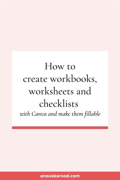 How To Create An Interactive Fillable Pdf Workbook In Canva Artofit