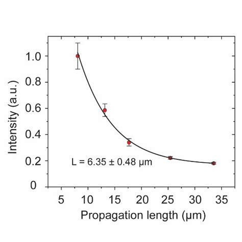 Fig S4 Experimental Data Of The Propagation Length Measurements Red Download Scientific