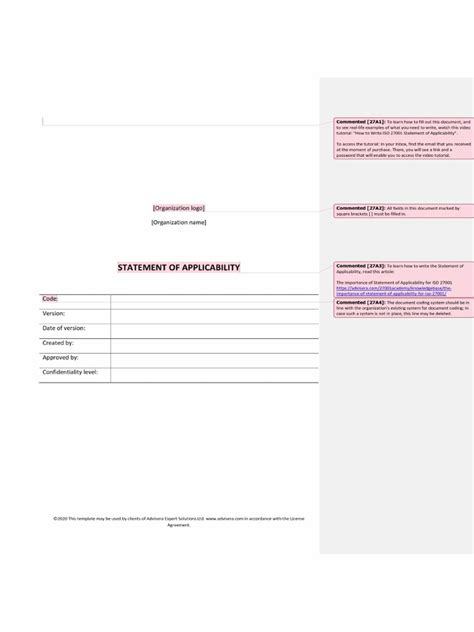 06 Statement Of Applicability Premium Preview En Pdf