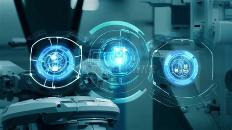 Cutting Edge Robots In Futuristic Manufacturing Plant Stock Footage