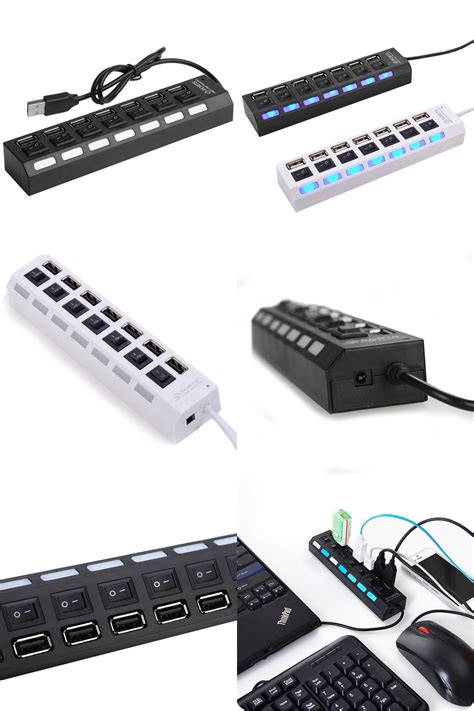 Visit To Buy Mini USB Hub 2 0 7 Ports Hub USB 2 0 Hub Sharing Switch High Speed USB Splitter