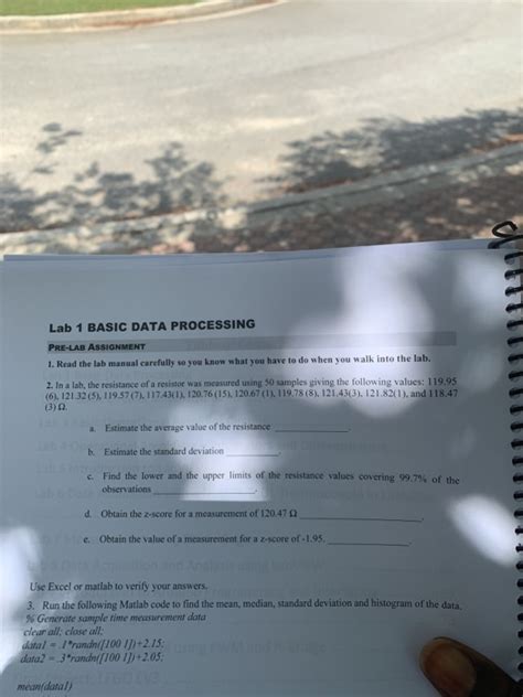 solved lab 1 basic data processing pre lab assignment 1