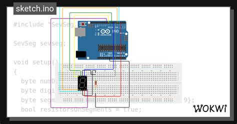7 Segment Display Wokwi Esp32 Stm32 Arduino Simulator